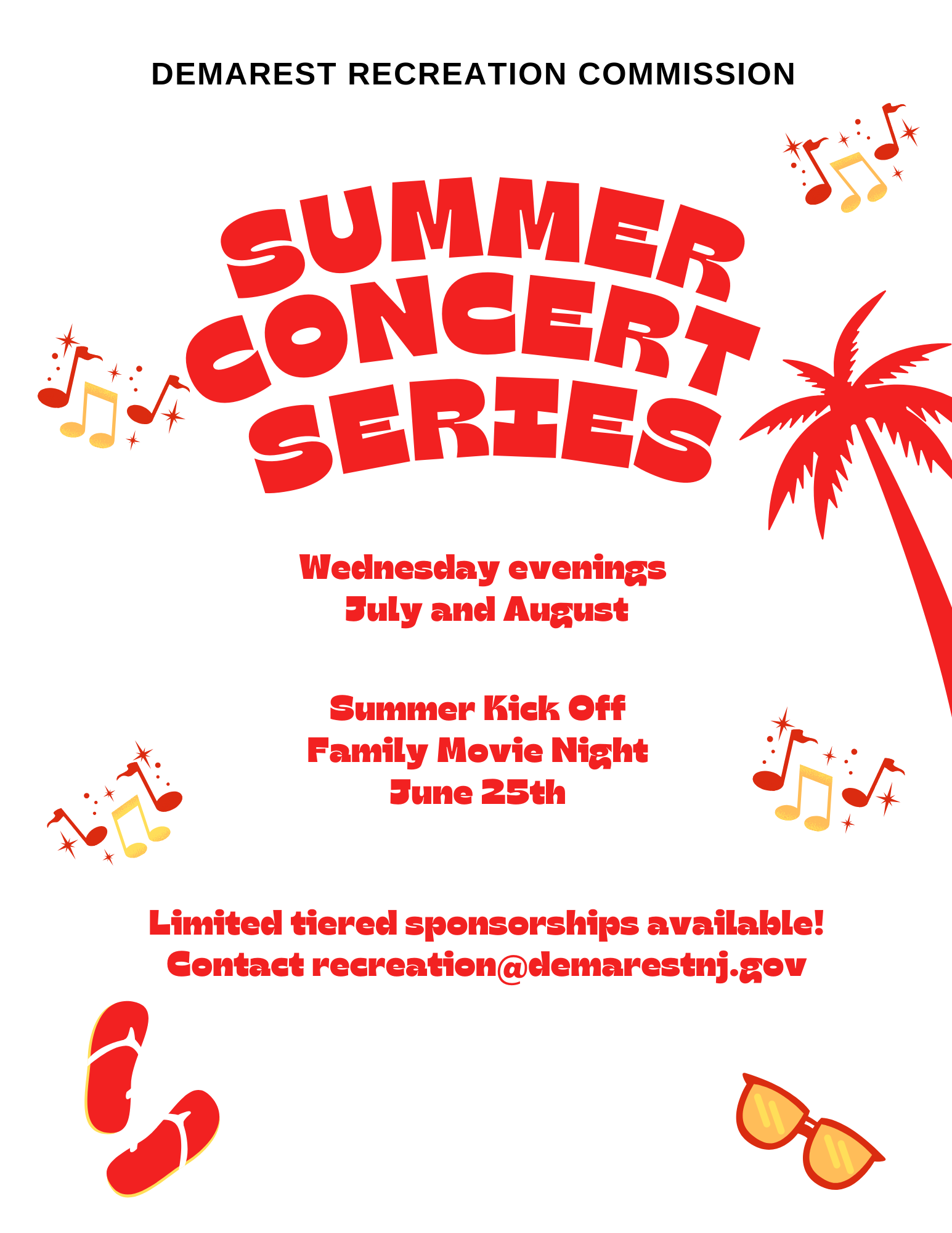 Demarest NJ - SUMMER CONCERT SERIES SEEKING SPONSORSHIP